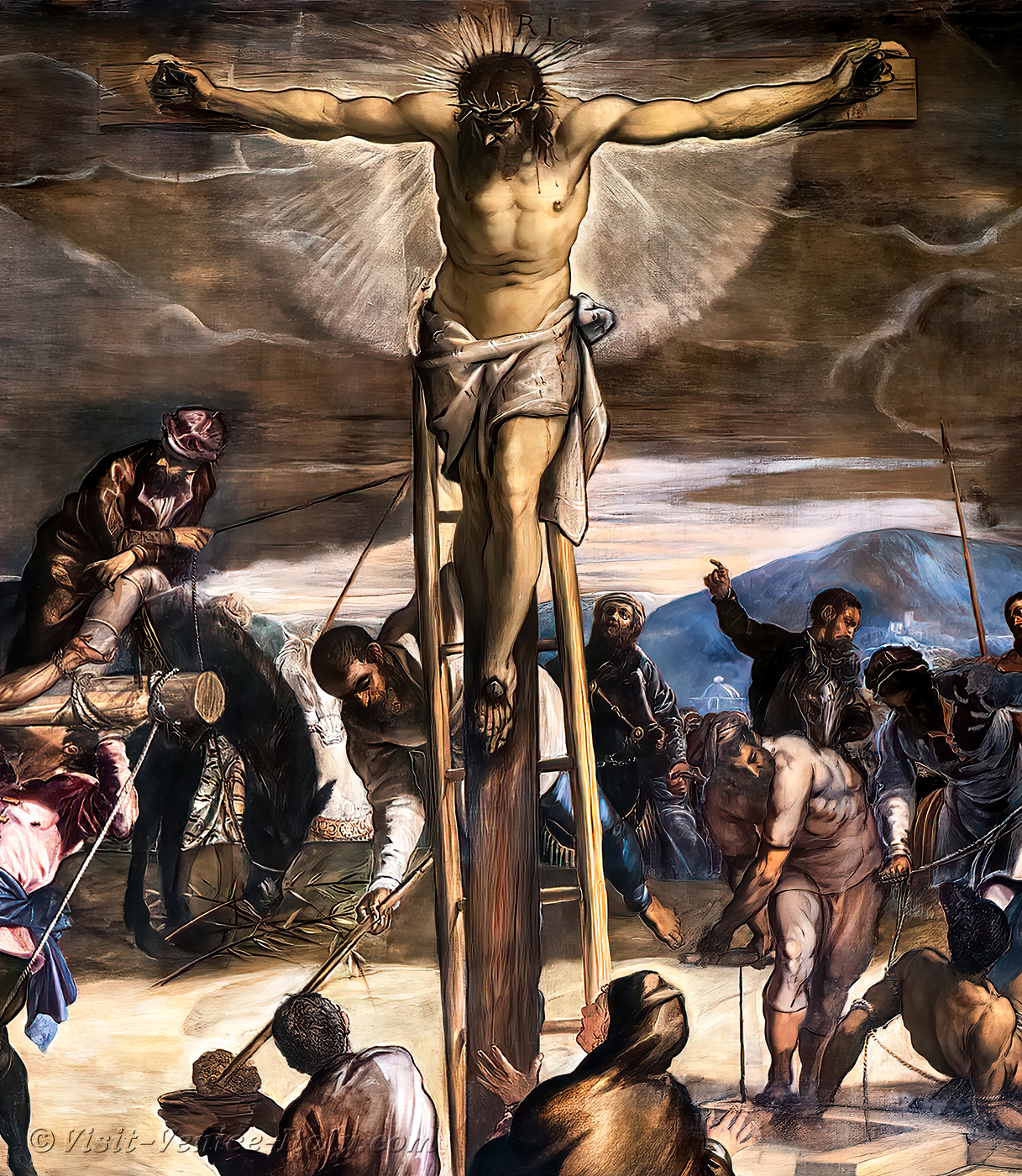 Tintoretto Crucifixion The Crucifixion C1550 By Jacopo Robusti Il